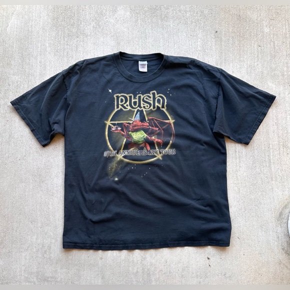 Vintage | Shirts | Vintage Rush Band Tee Short Size Xxl 0s 30th ...
